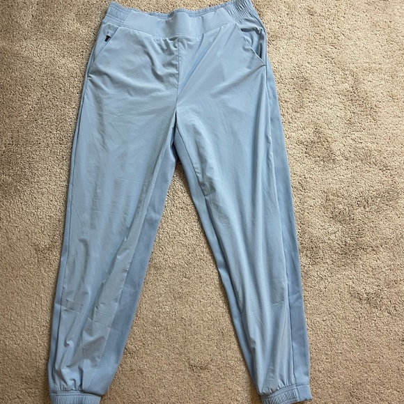 Athleta | Pants & Jumpsuits | Athleta Light Blue Track Pants | Poshmark